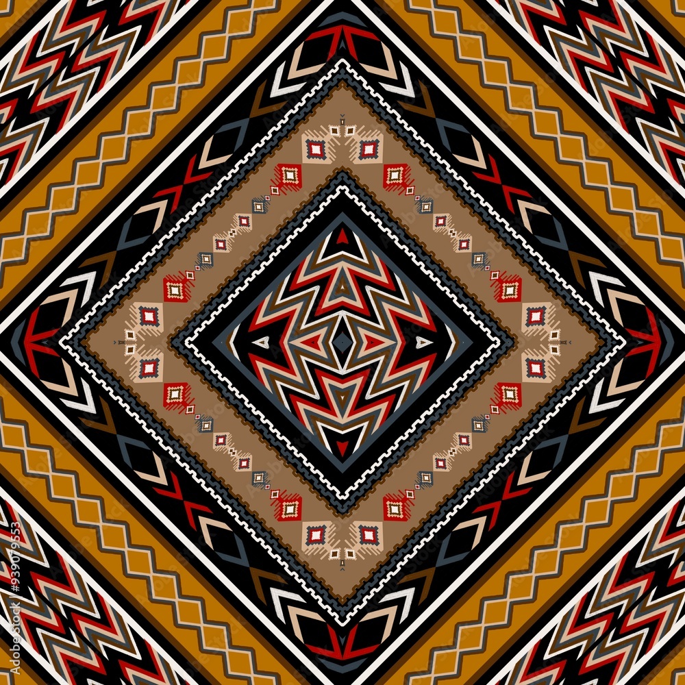 Arabian ethnic fabric patterns, featuring geometric lines in striking ...