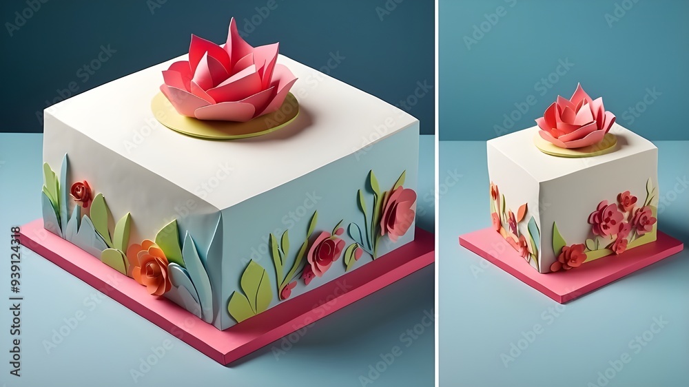 An example of a paper template in three dimensions for decorating a ...