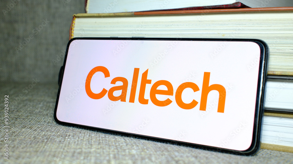 California Institute of Technology (Caltech) logo on phone screen with ...