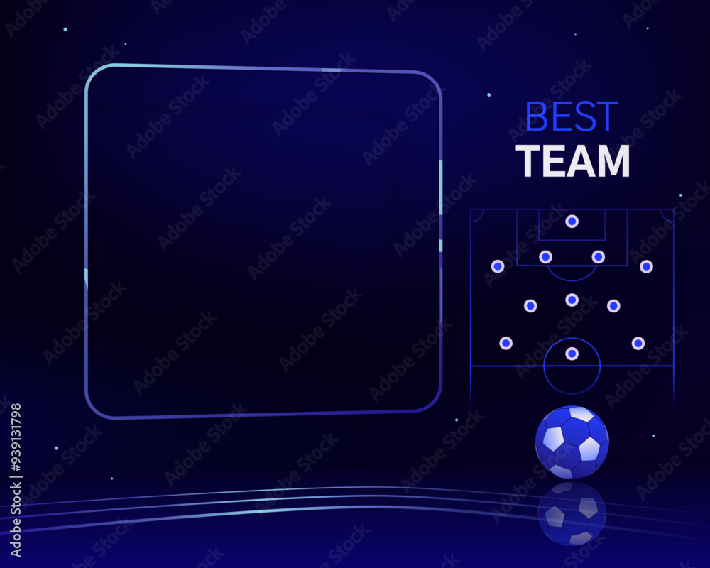 Best team analysis, football pitch diagram and team position. Vector ...