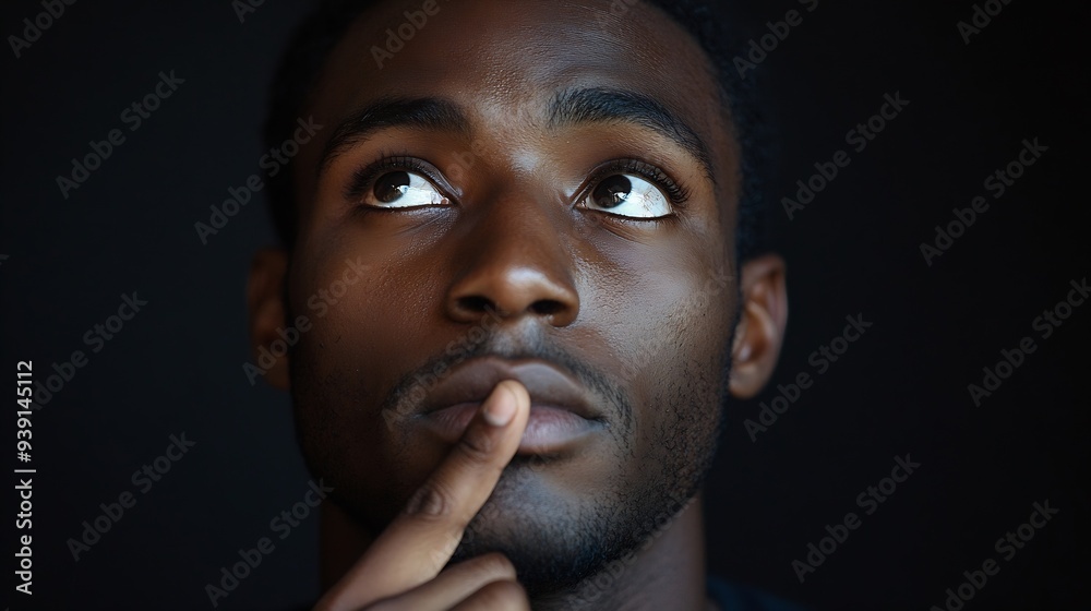 Human face expressions emotions and feelings Handsome young African ...