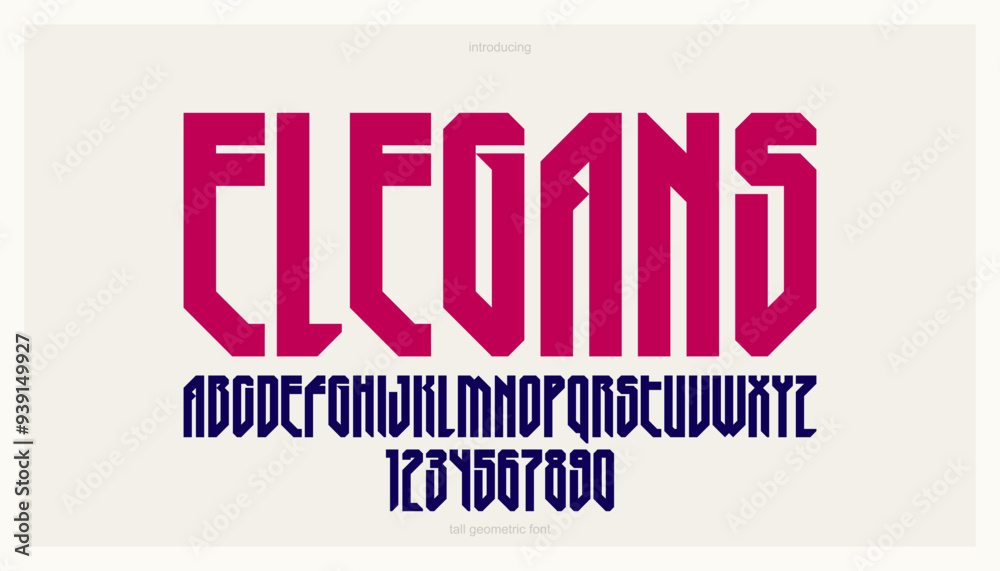 Urban massive tall geometric font for logos and emblems, condensed ...