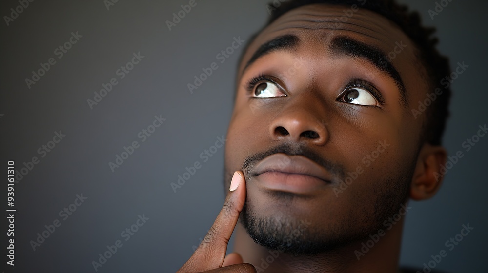 Human face expressions emotions and feelings Handsome young African ...