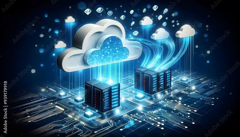 cloud-based storage system surrounded by protective barriers of data ...