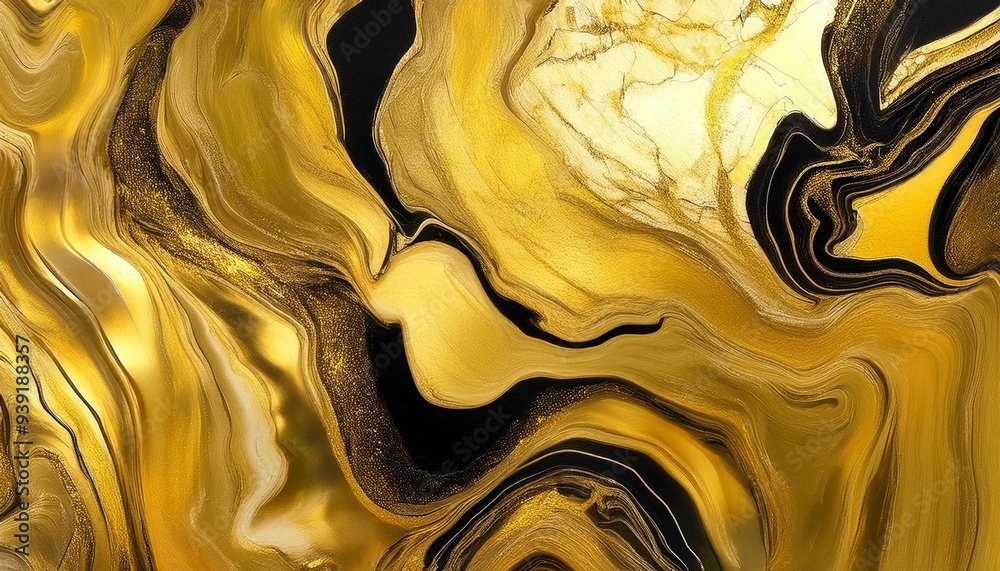 gold marble texture with marble ink abstract art from an exquisite oil ...