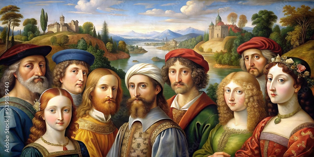 Classic Renaissance Painting: Timeless and elegant, featuring realistic ...