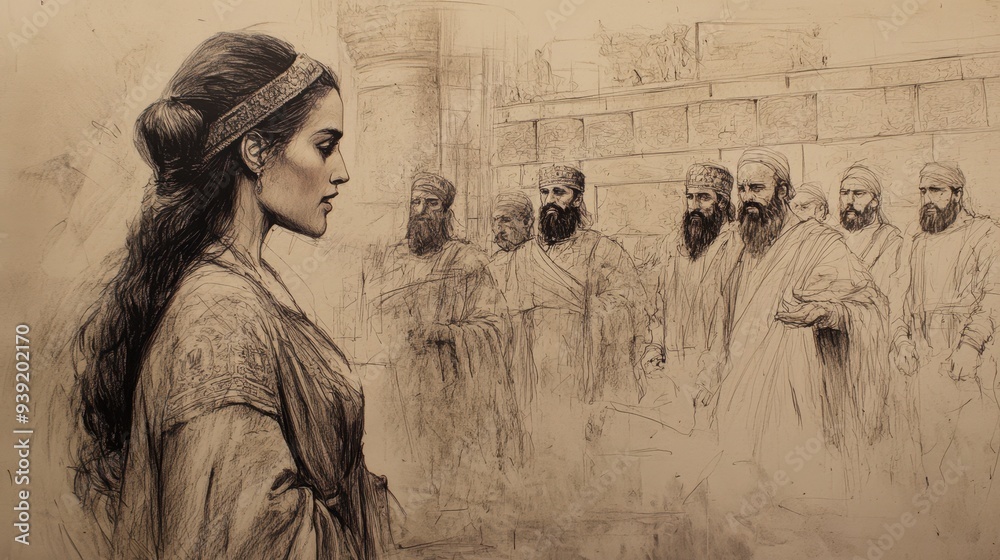 Esther’s Revelation: Biblical Illustration of Her Dramatic Plea to the ...