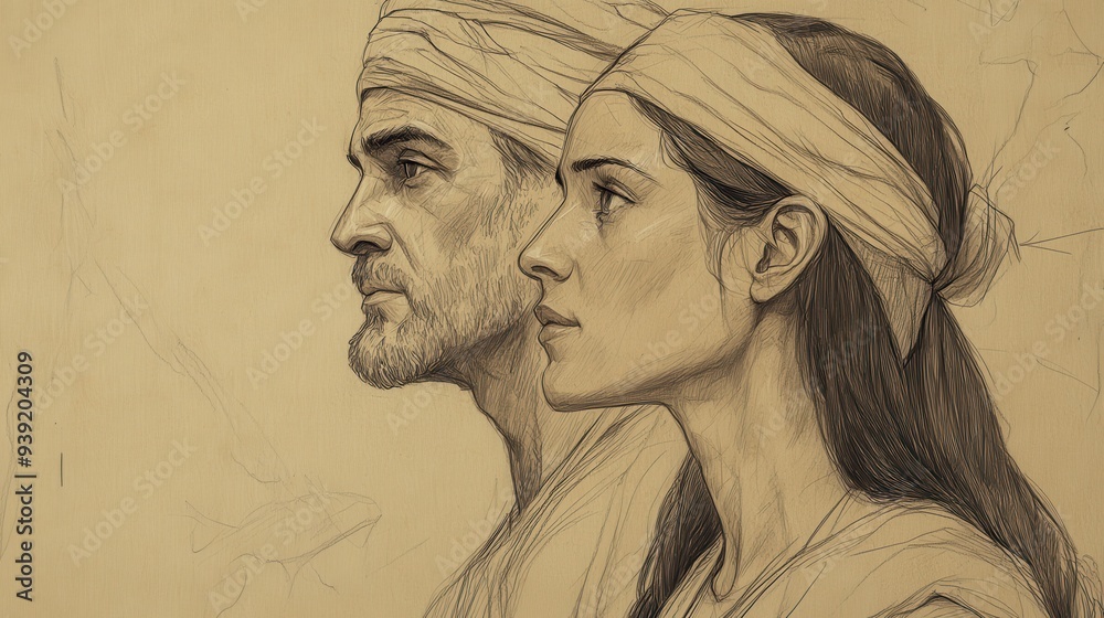 Esther’s Reign: Biblical Illustration of Her Standing Beside Mordecai ...