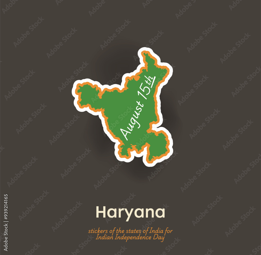 Celebrate independence of India with this unique Haryana vector sticker ...