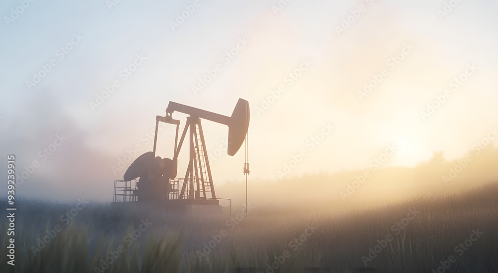 "An Oil Pump Positioned in the Middle of an Ocean, Captured in a ...
