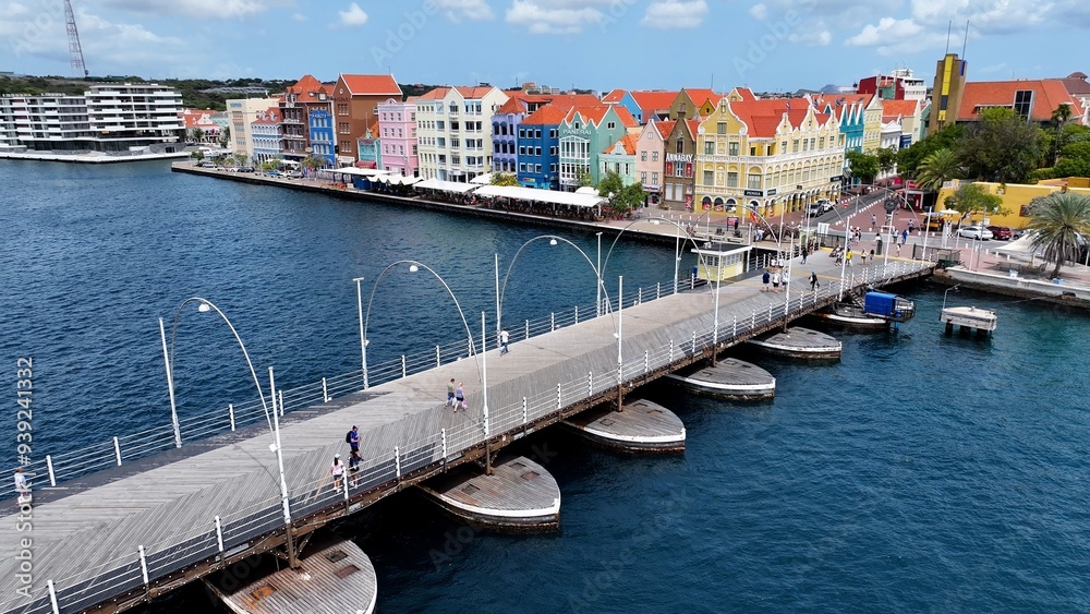 Colorful Buildings At Punda In Willemstad Curacao. Caribbean Island ...