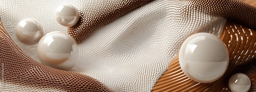 25. Dynamic 3D render with a blend of geometric structures and a smooth ...