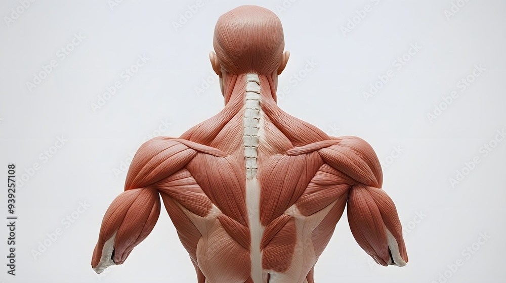 Muscular System of the Human Back: A detailed view of the back muscles ...