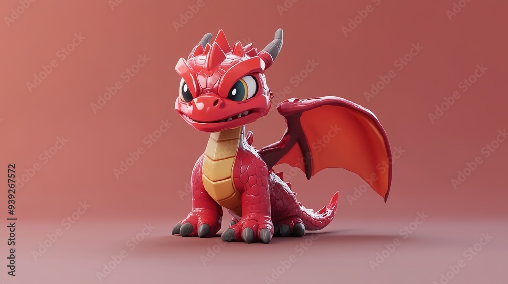 Full-Height Stylized Character Reference of Ruby Dragon Skylander: A ...