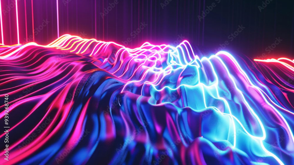 Vibrant colorful wavy light ray background for wallpapers 4k, realistic ...