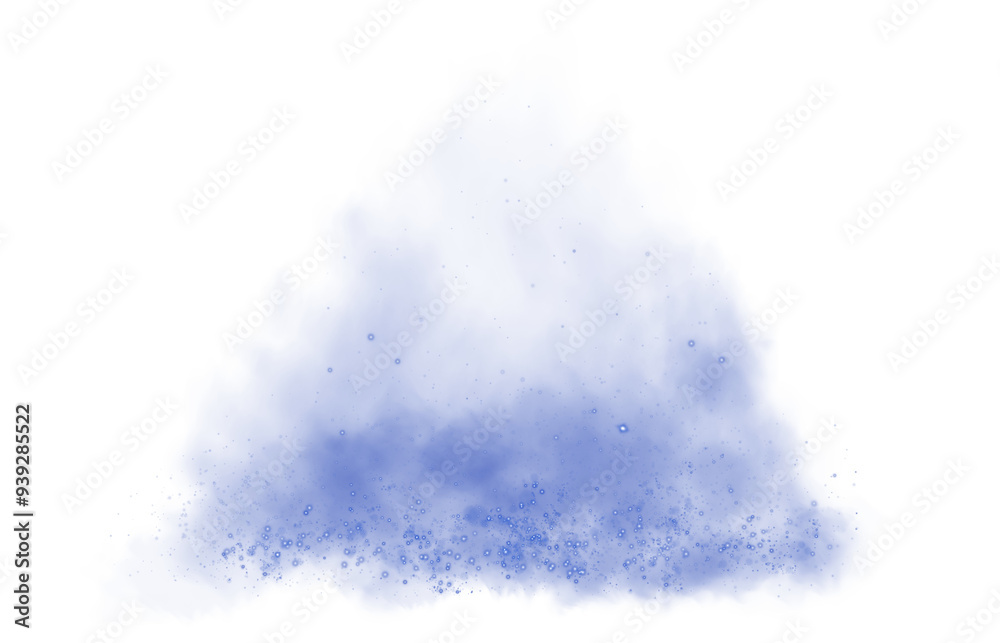 Fantastic blue smoke background. Magic blue smoke with glitter and ...