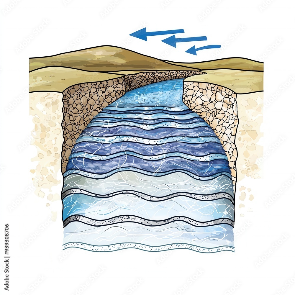 Groundwater Recharge Zone A diagram showing how groundwater is ...