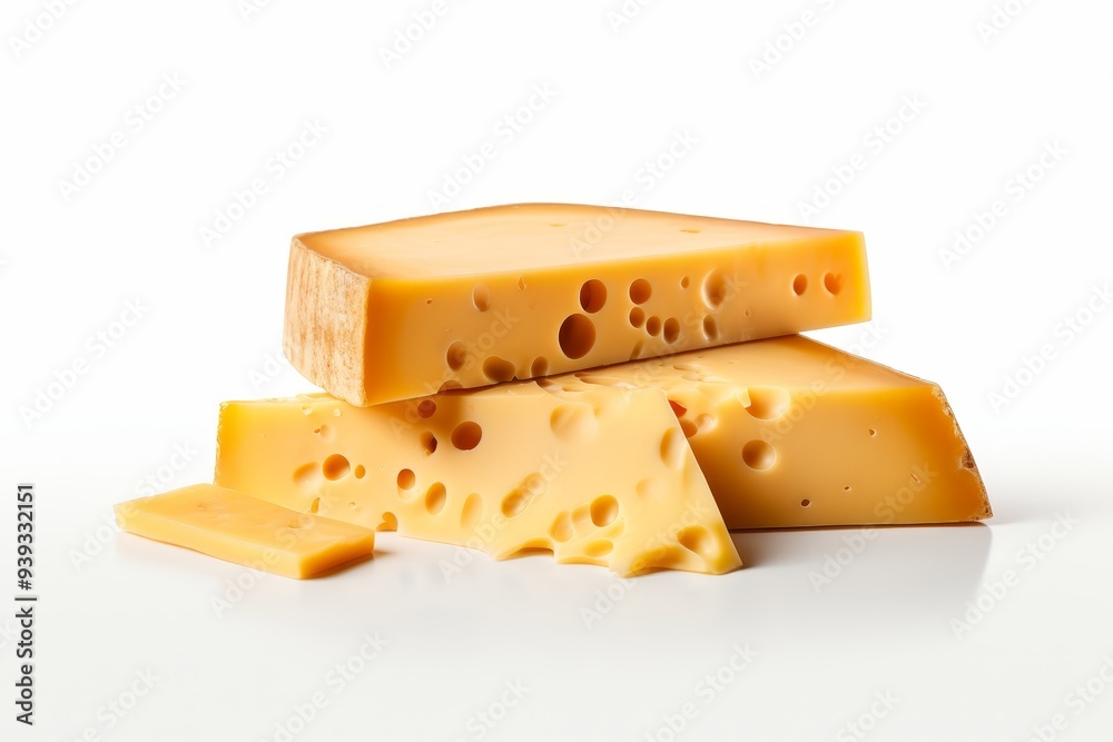 Isolated floating slice of cheddar cheese on a transparent background ...