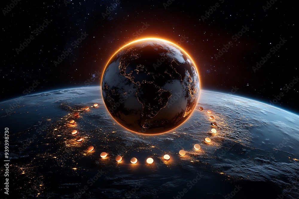 A detailed astronomical diagram explaining the alignment of the Earth ...