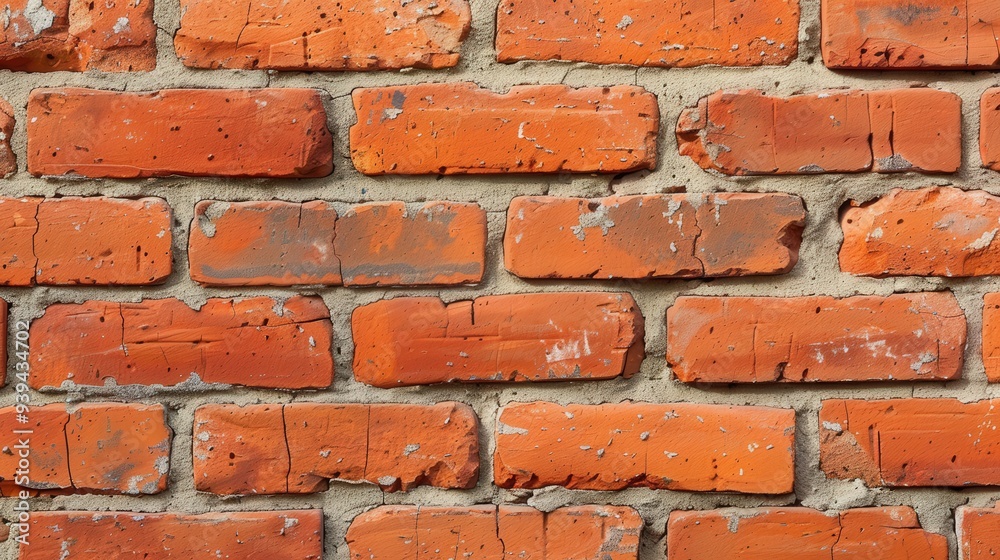 Weathered Red Brick Wall, a textured urban backdrop with rustic charm ...
