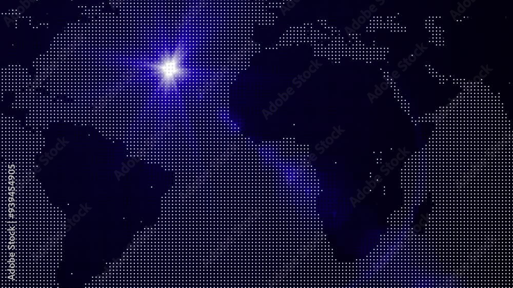 News Background Digital World Map News Studio Background, Global earth ...