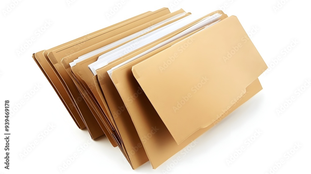 Blank file folder tab isolated on a clean white background providing ...