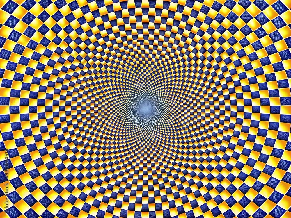 Optical patterns distort, creating illusions that trick the eye and ...