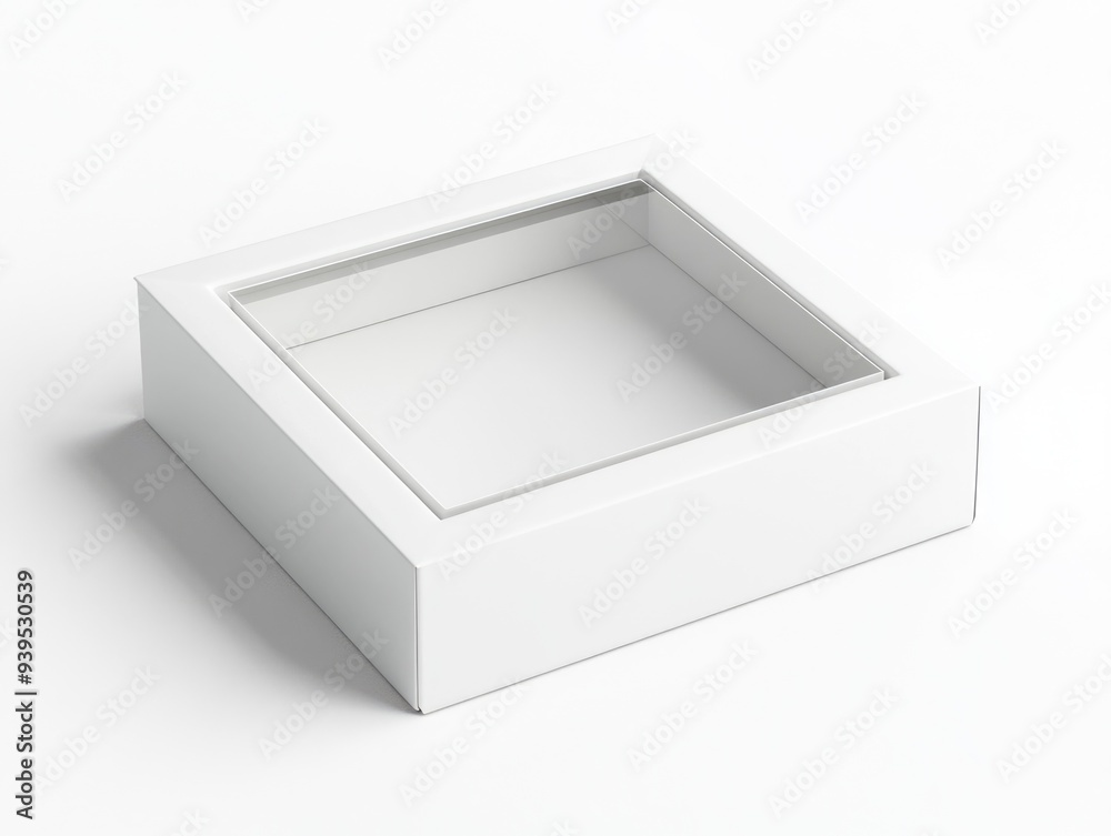Cosmetic Box With Window. Empty Cardboard Packaging Template for ...