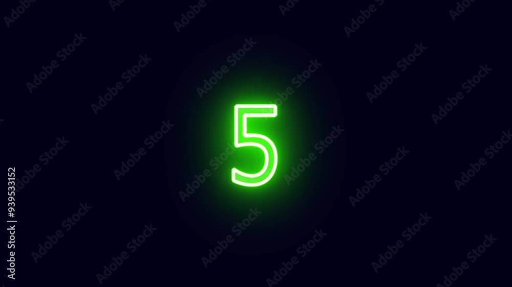 Digital Countdown Timer 10 Seconds With light Effect. Countdown clock ...