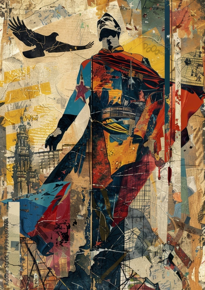 Urban Romanian patriot propaganda poster for 2024 elections, blending ...