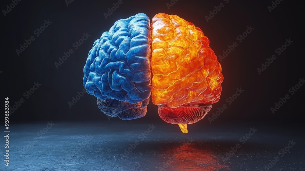 Powerful Stroke Awareness Image Featuring a Brain with One Side Vibrant ...
