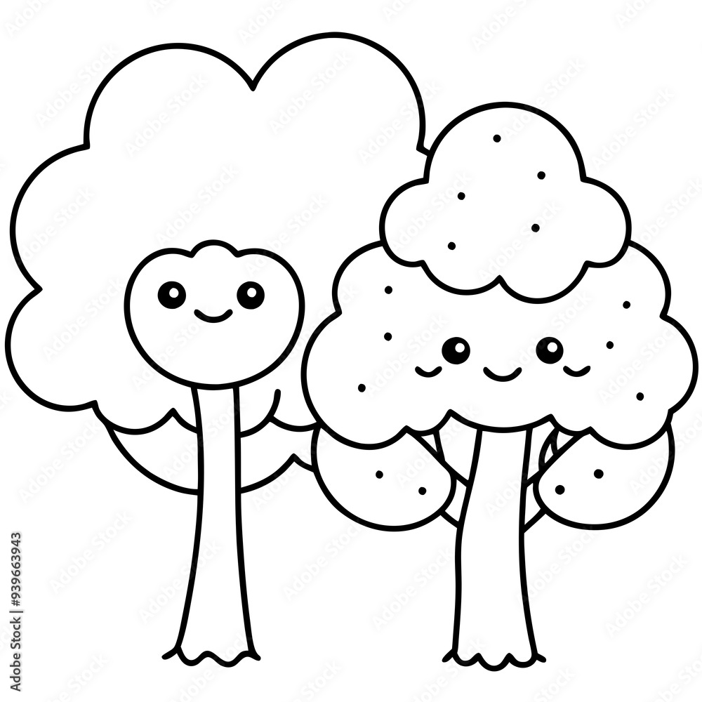 tree coloring page, tree outline, tree illustration, nature coloring ...