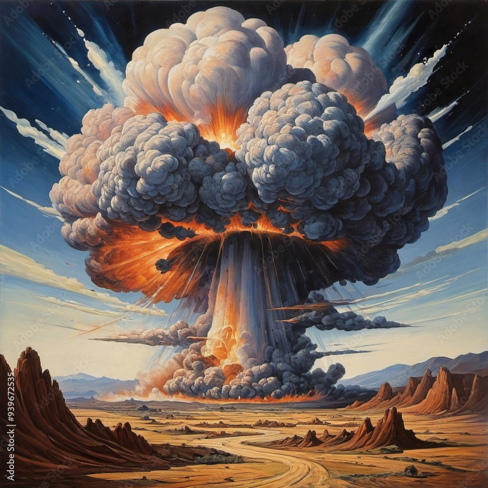 Nuclear explosion is process of releasing large amounts of thermal and ...