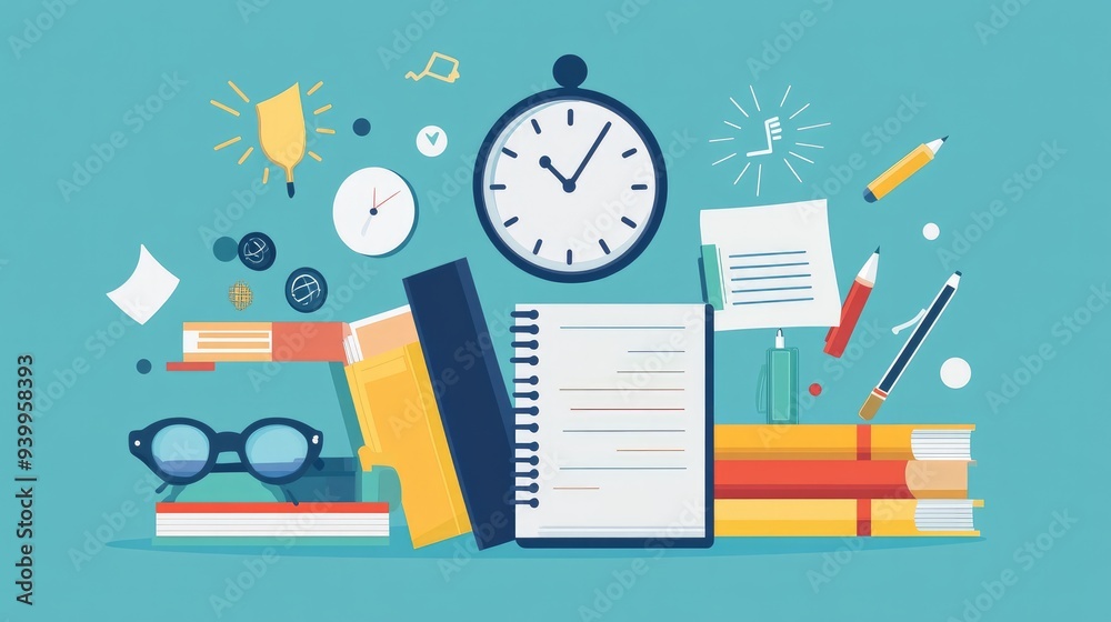 Educational infographic on study tips, featuring memory aids, note ...