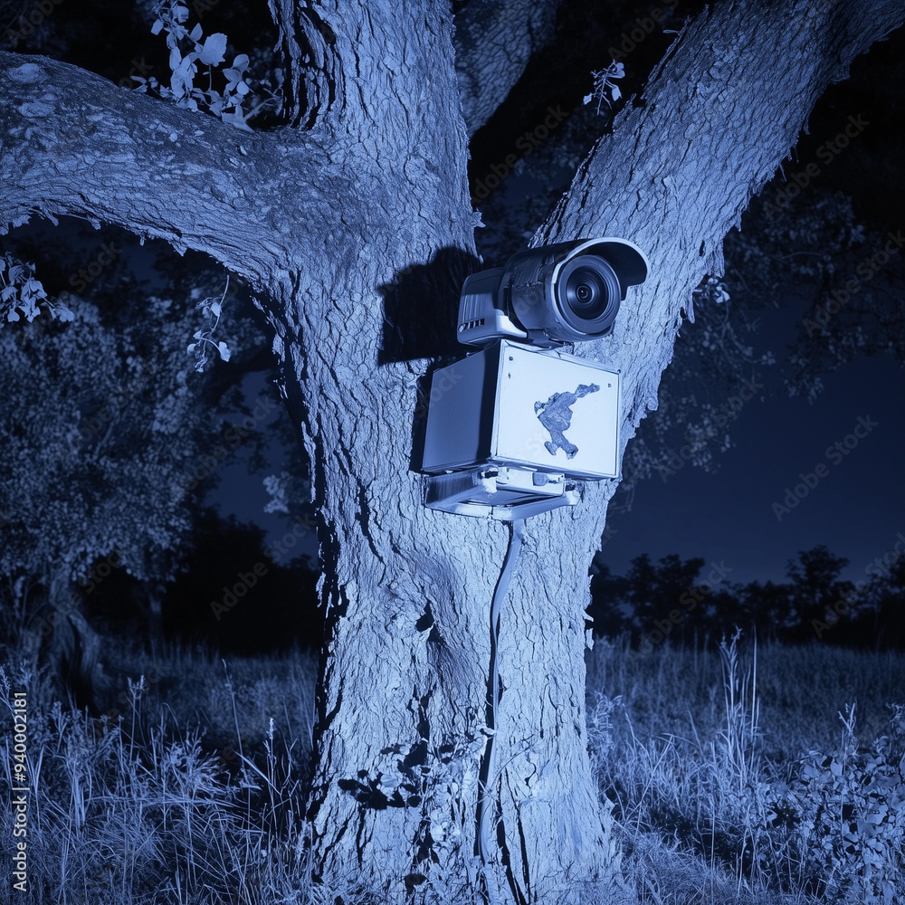 Infrared Camera System for Night Vision Wildlife Monitoring Stock Photo ...