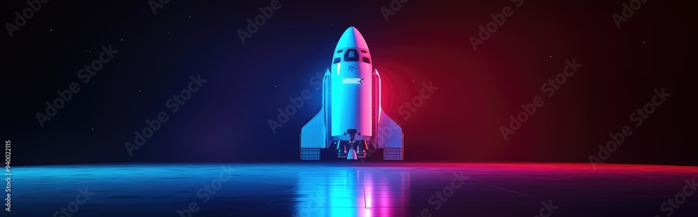 3D cartoon rendering featuring the SpaceX Falcon 9 Axiom Mission 3 an ...