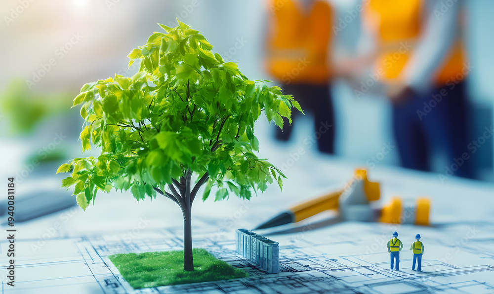 3d Environmental Sustainability in Construction Blueprints ...