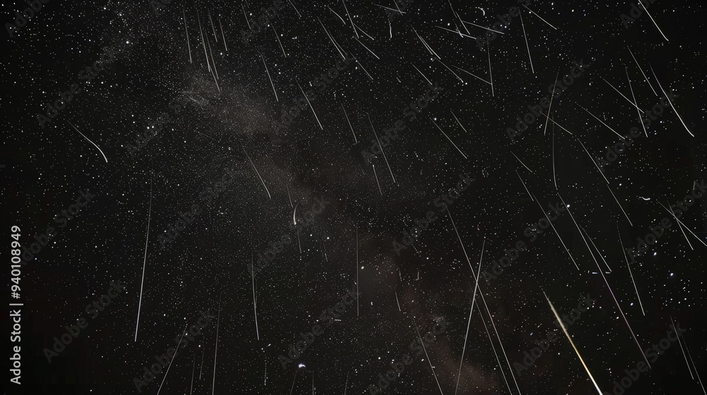 Meteor showers dazzle the night sky with shooting stars, brief but ...