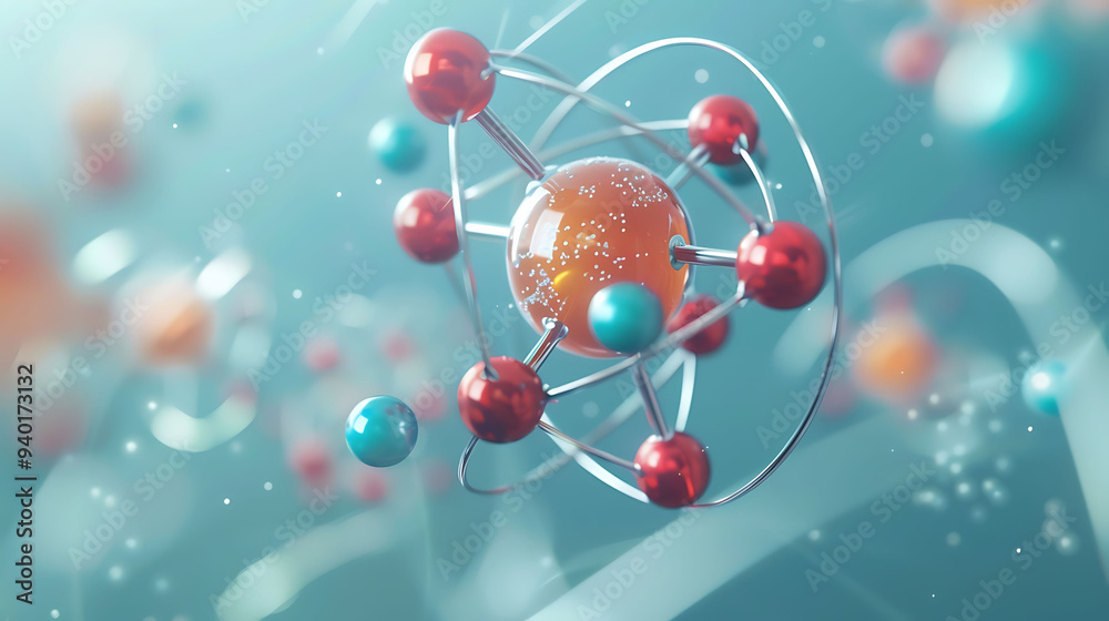 Schematic representation of various particles such as protons neutrons ...