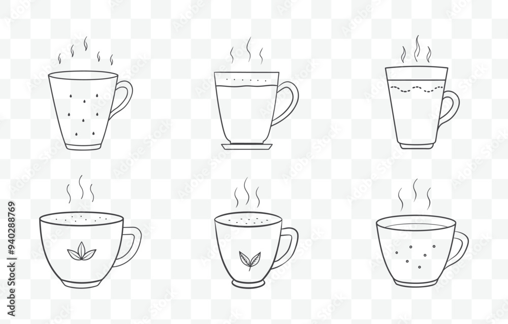 Print Masala Chai Art Vector Set Featuring Traditional Indian Tea ... Print Masala Chai Art Vector Set Featuring Traditional Indian Tea ...