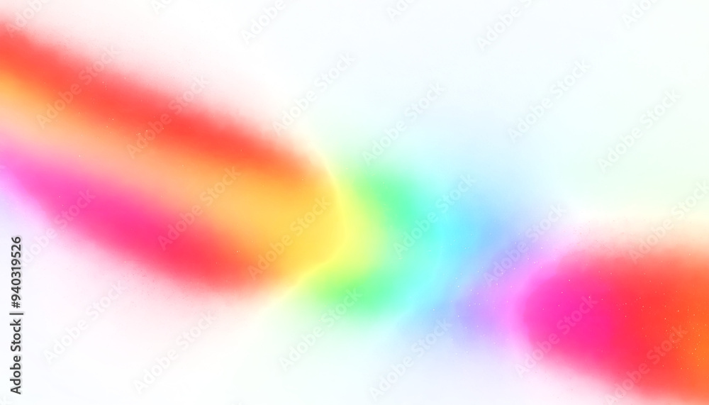 Bright rainbow gradient with dusty light leaks on transparent PNG ...