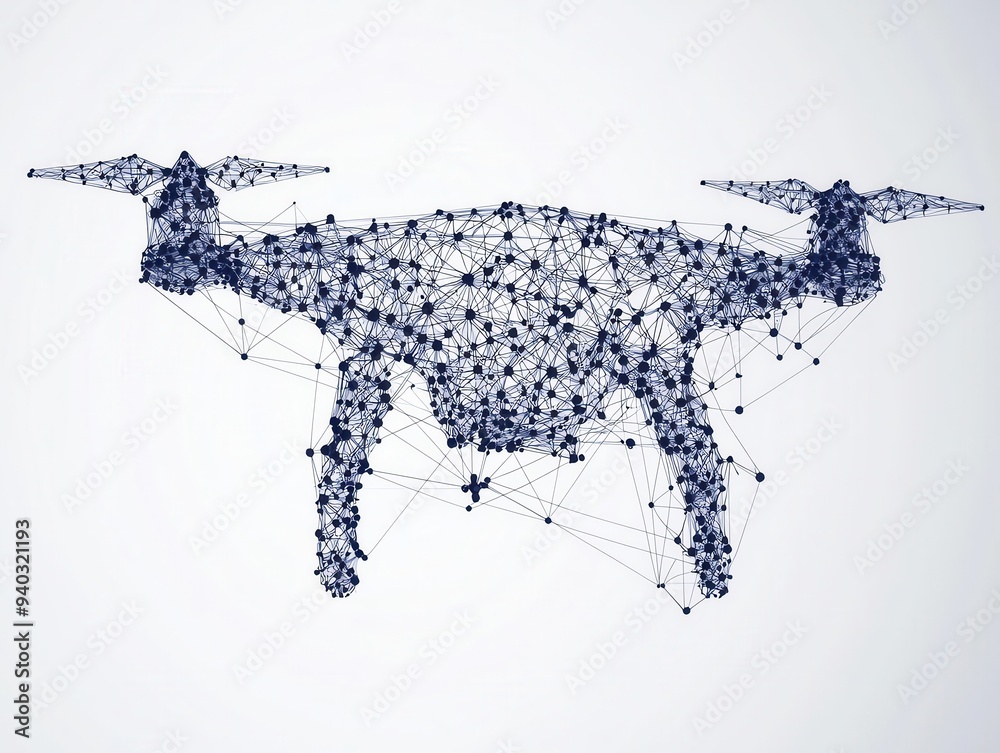 Drone Logistics Network A map showing a network of drone delivery ...