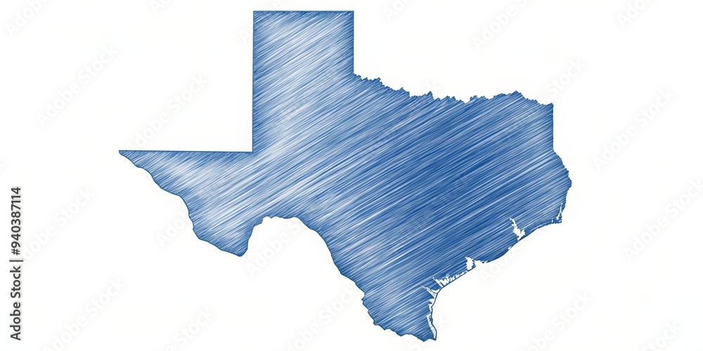 Scribbled outline of Texas state map, Texas, shape, outline, map ...