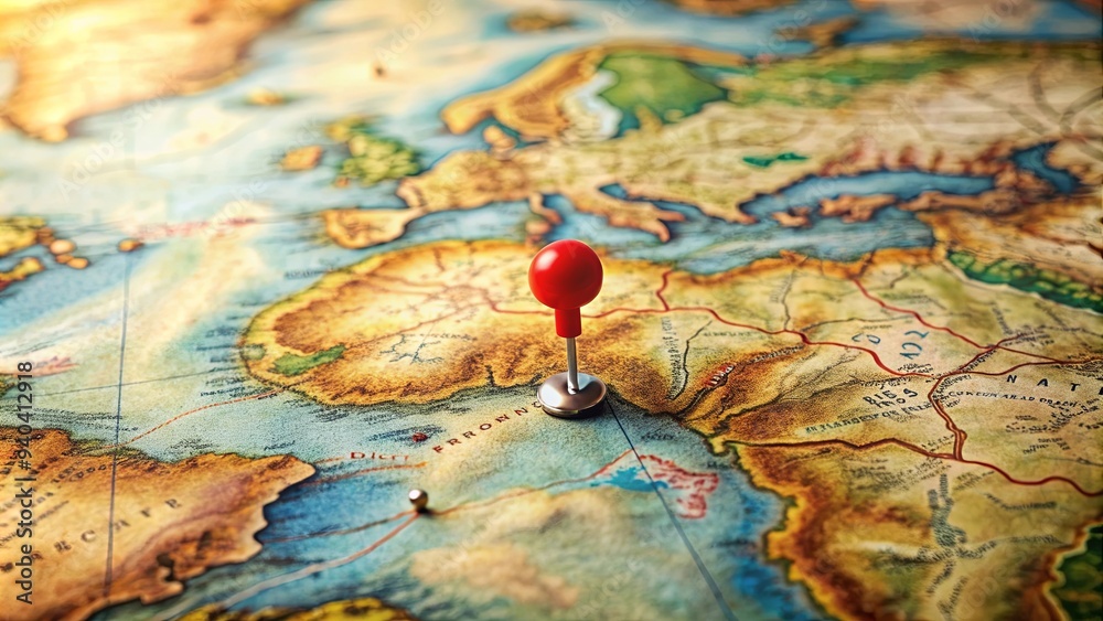 Pinning a location on a map for an adventure journey, Adventure ...