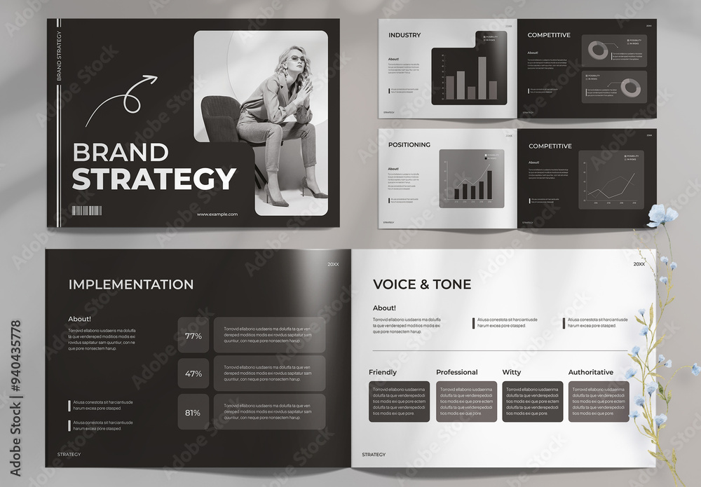 Brand Strategy Brochure Layout Stock Template | Adobe Stock
