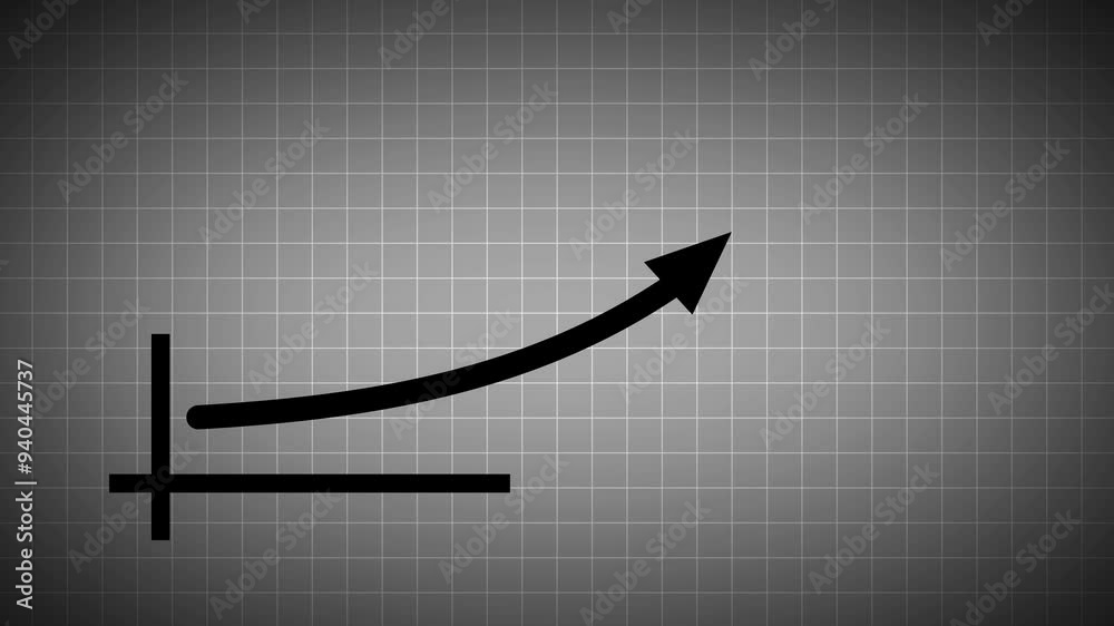 Rising up stock market black arrow graph diagram financial business ...