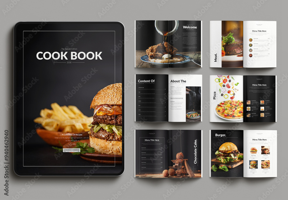Cook Book Design Template Stock Template | Adobe Stock