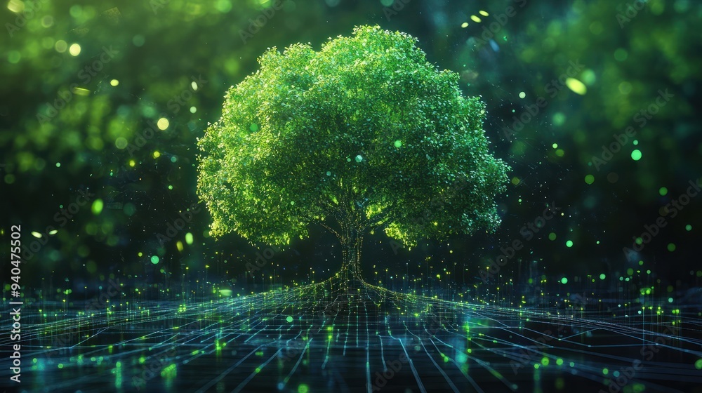 Forward-looking AI interfaces combined with green tech solutions, Vivid ...