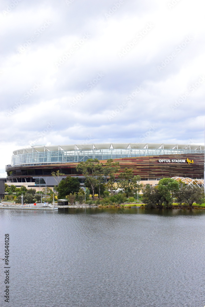 Perth, Australia - JUNE 10TH , 2022: Perth Stadium, also known as Optus ...
