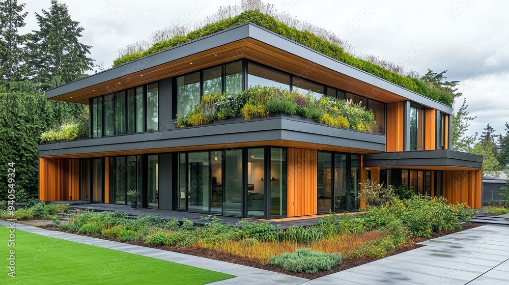 Sustainable Eco-Friendly Architecture. Green building practices ...